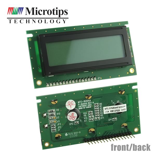 G24604 ` Microtips MTC-S16204A 16 x 2 Character LCD Display Module