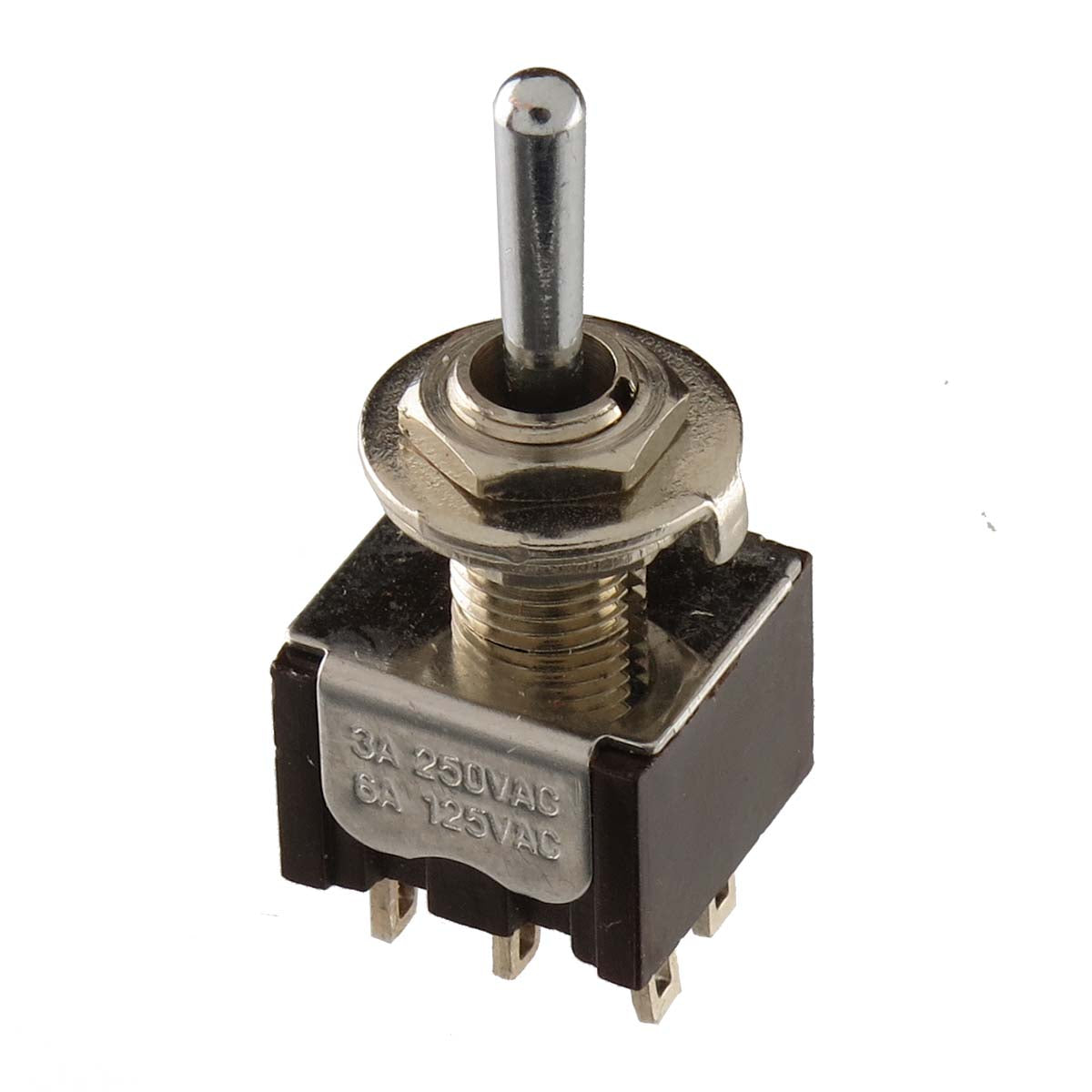 G27112 - Panel Mount Miniature DPDT Center Off Toggle Switch| The Electronic Goldmine