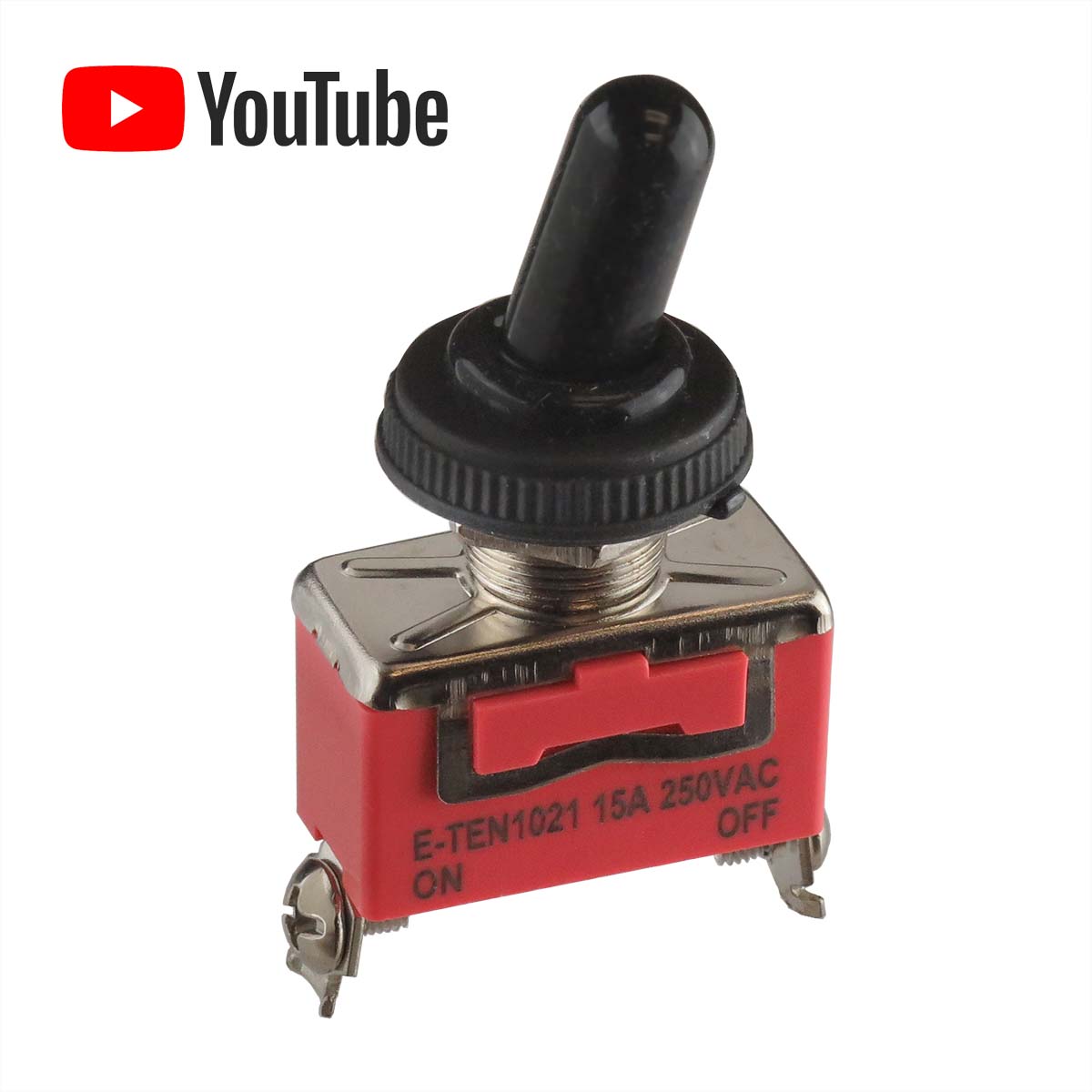 G27324 - Water Resistant Panel Mount SPST Toggle Switch Rated 15Amp 12 ...