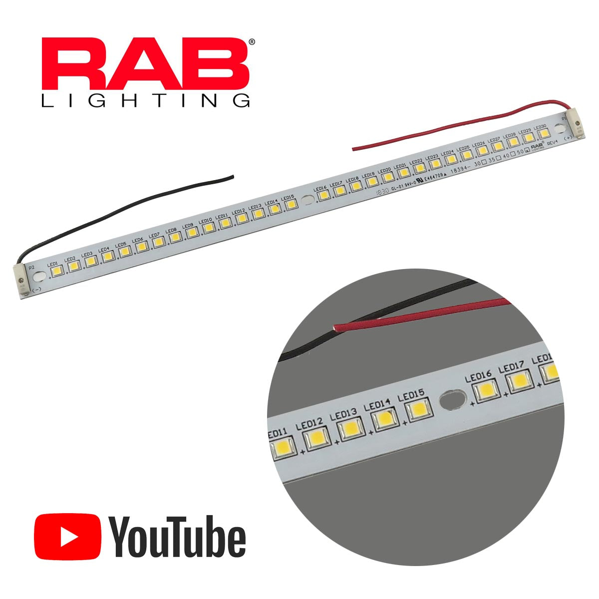 G27336 ` RAB Lighting 27 LED 9VDC to 12VDC Blinding White LED Bar