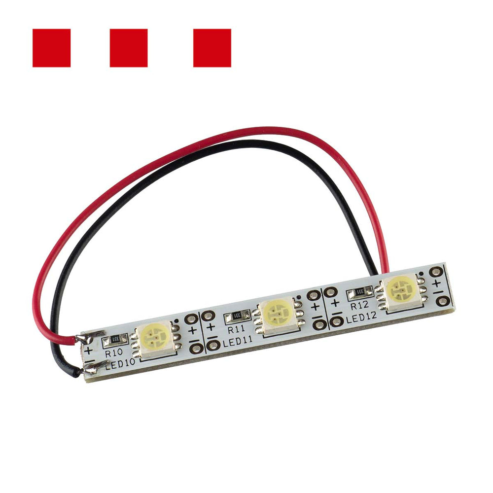 G27528 - Para-Light Brilliant Red 12VDC 3 LED Bar| The Electronic Goldmine