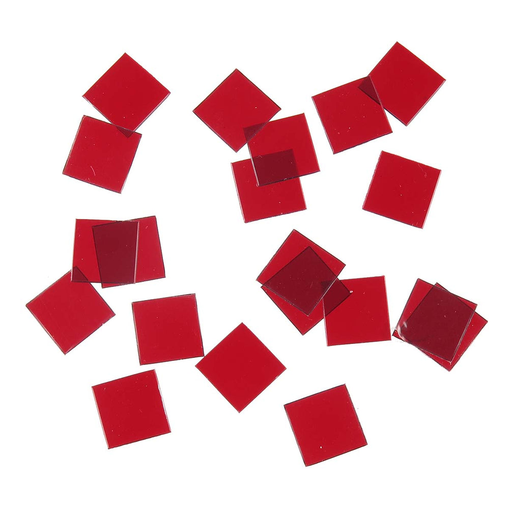 G27716 - (Pkg 20) 0.5" sq. Deep Red See-Thru Plastic Lens| The ...