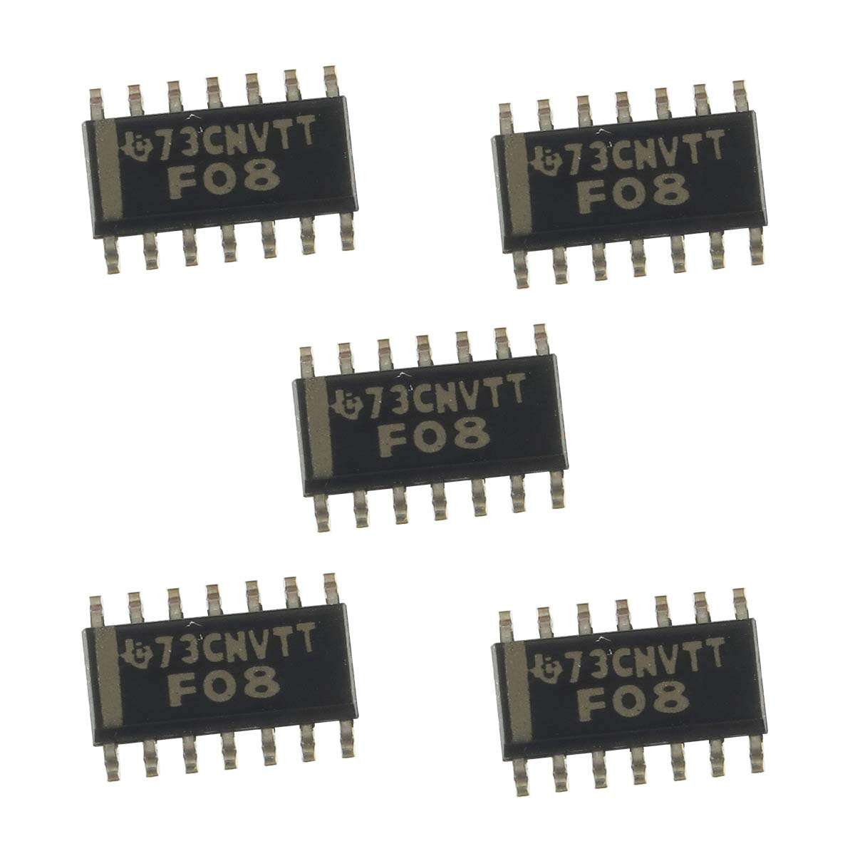 G27770 ~ (Pkg 5) 74F08 SOIC-14 SMD Quadruple 2-Input Positive-AND Gate ...