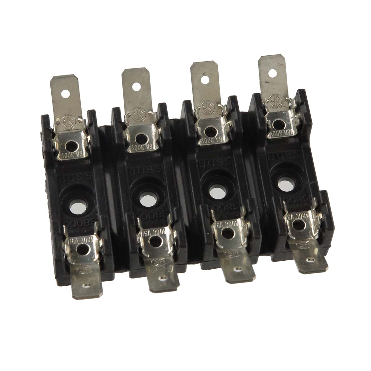 G27973 ` Bussman Chassis Mount Insulated 4 Fuse Block S8000 for 3AG Fu