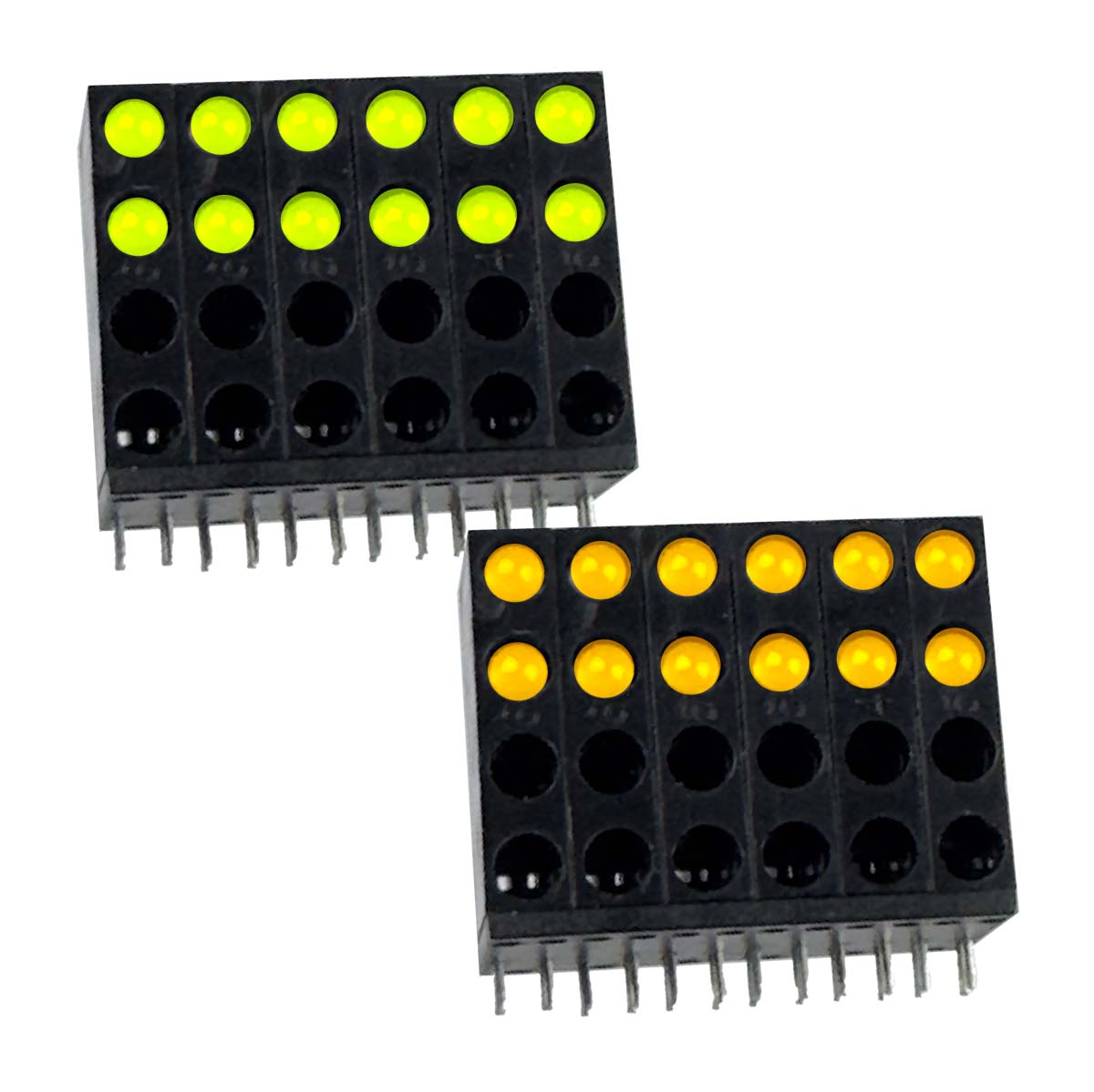 G28031 - Selectron Yellow/Green Large Right Angle Bipolar Bargraph Dis