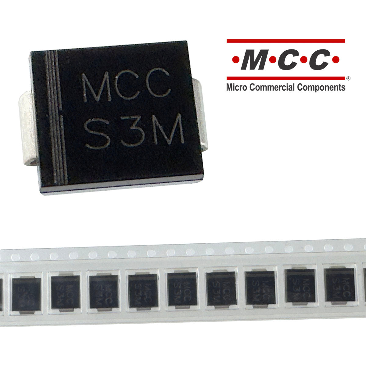 G28384 ~ (Pkg 20) MCC S3M-TP 1000V 3Amp SMD Silicon Rectifier DO-214AB