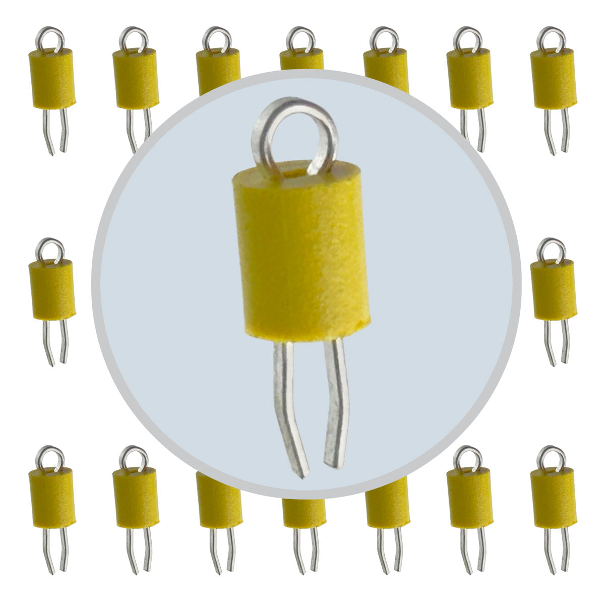 Tech Treat! G28763 ~ (Pkg 20) Keystone 5004 PCB Test Point Yellow Term