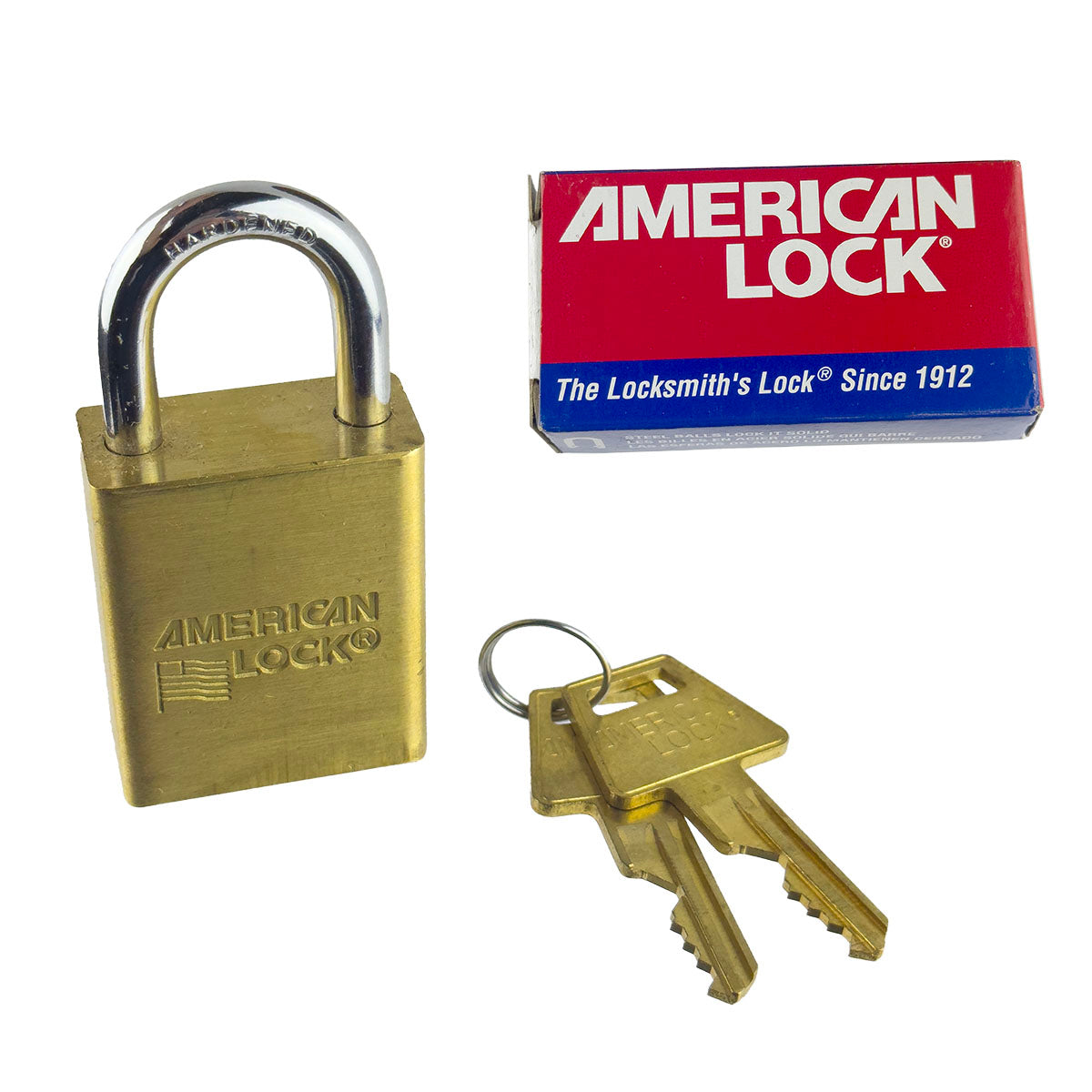 G28988 ~ American Lock A5530 1-1/2" wide Solid Brass Body Padlock