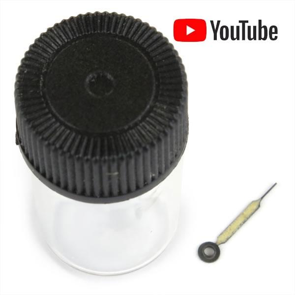 G21144 ^ Geiger Counter Check Source Radium Watch Hand in Glass Vial