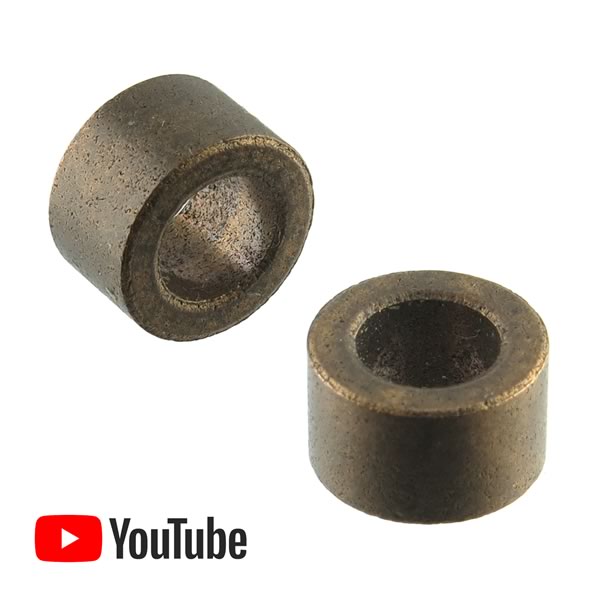 G23722 - (Pkg 8) 6mm ID (10mm OD) x 6mm Tall Bronze Bushing