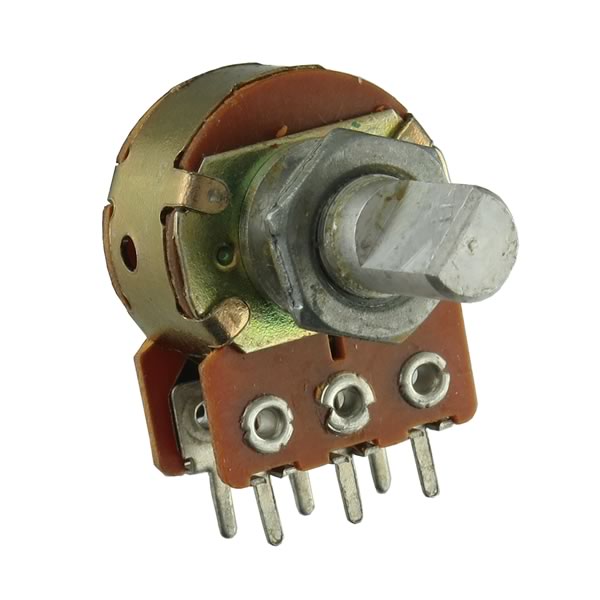 G26013 ` Miniature Panel Mounting Dual 250K Audio Taper Potentiometer