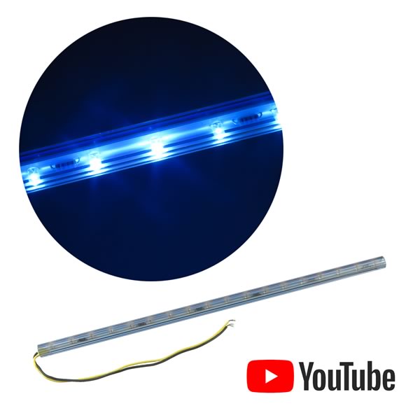 G26099 + Blue Light Tube 12" Long 12VDC @ 0.125A