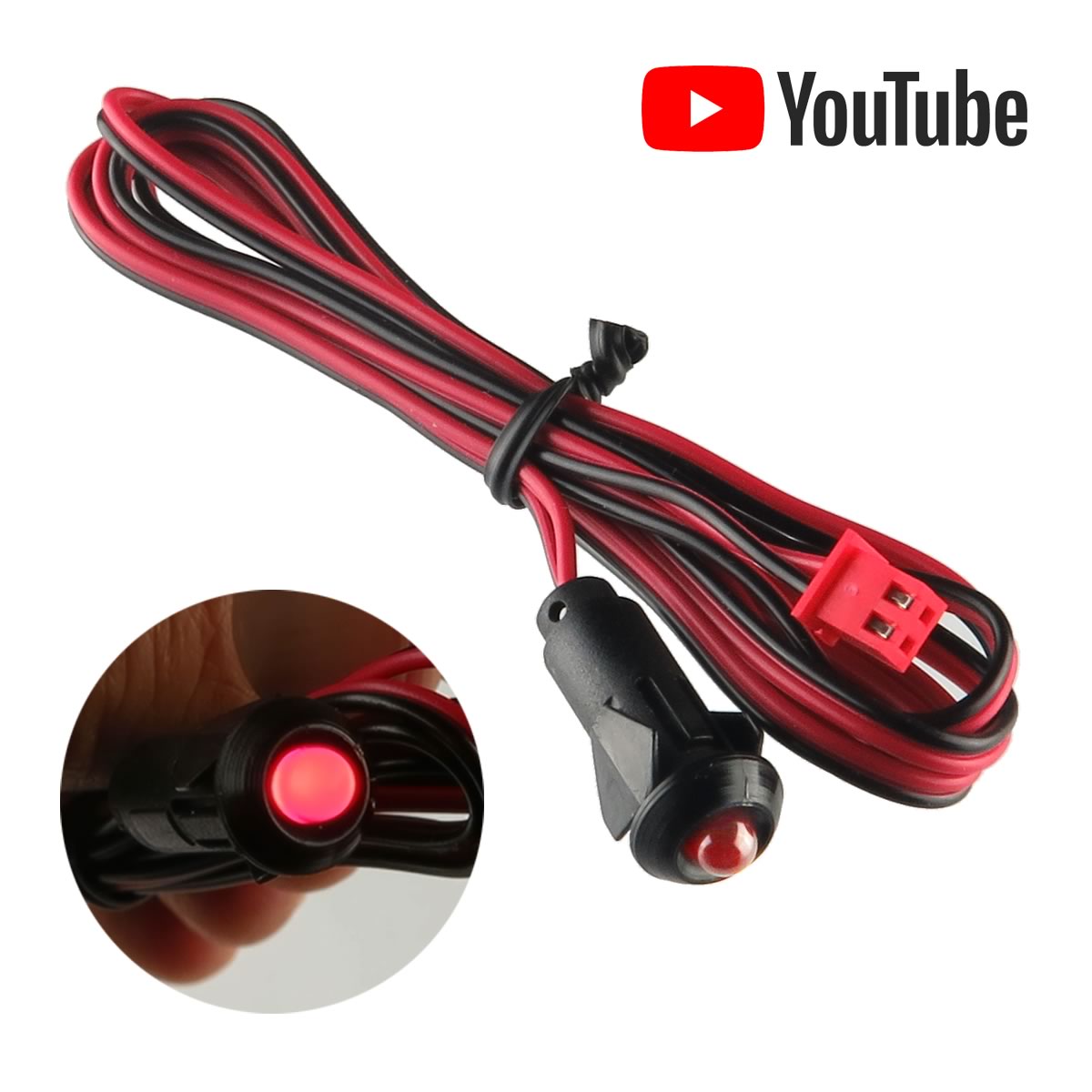 G26937 ` Car Alarm Indicator "Snap-In" Red Panel Mount LED